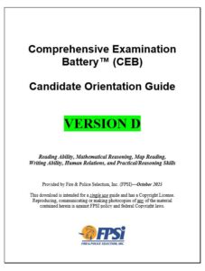 Comprehensive Examination Battery (CEB) – Version D – Fire and Police ...