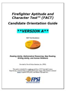 Firefighter Aptitude and Character Test (FACT) – Version A - Fire and ...